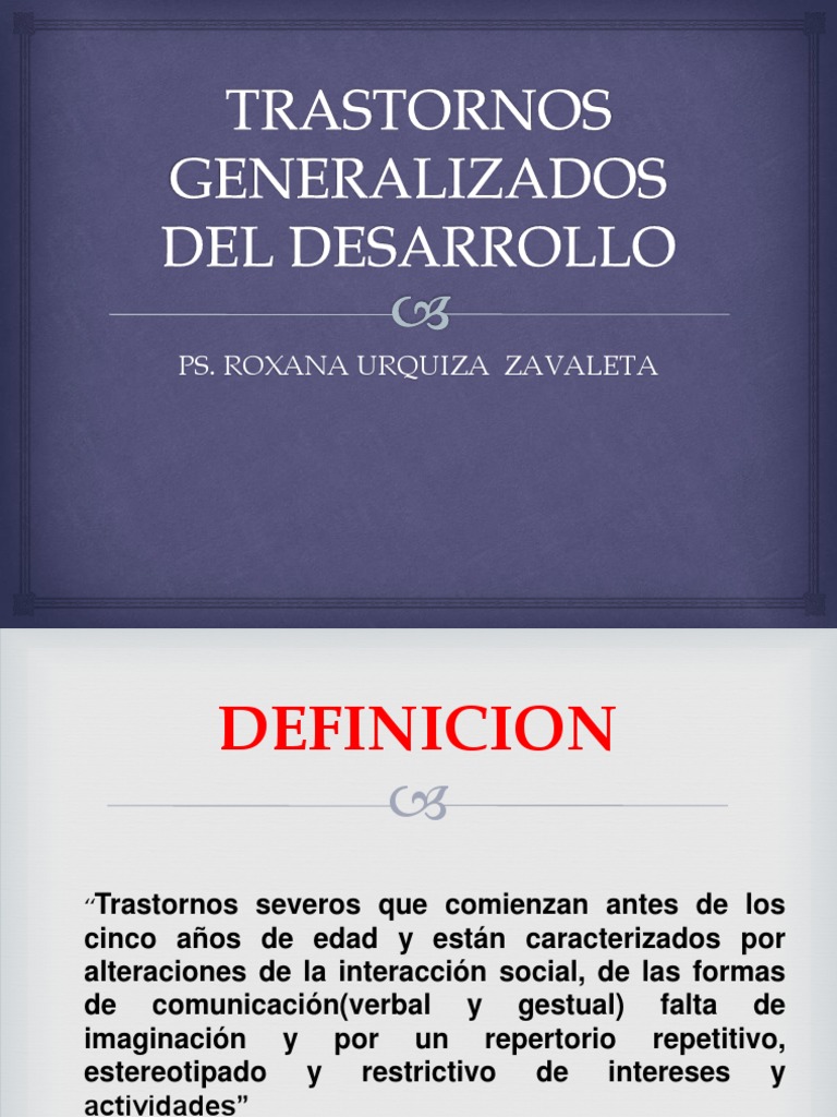 Trastornos Generalizados Del Desarrollo | PDF | Espectro autista | Síndrome de Asperger