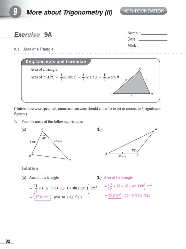 10more About Trigonometry2 PDF | PDF | Sine | Area