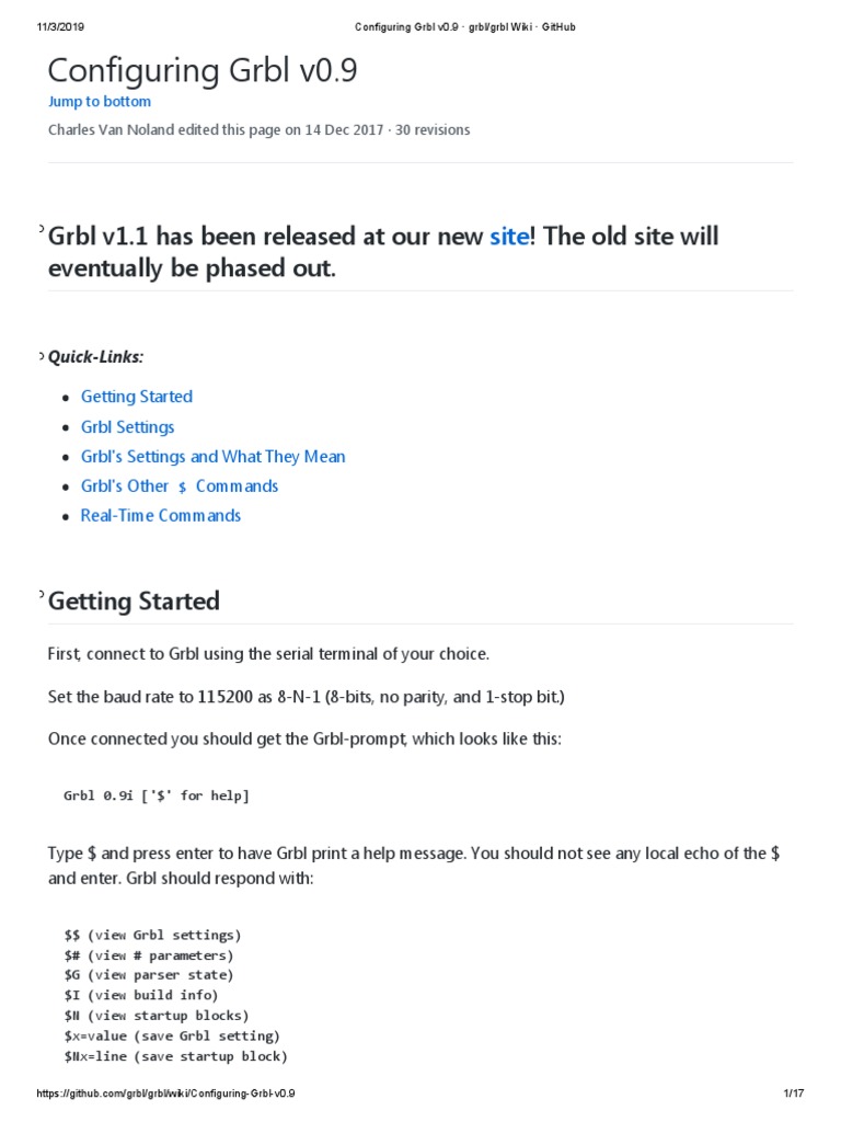 Grbl v0.9 Setup Guide | PDF | Booting | Switch