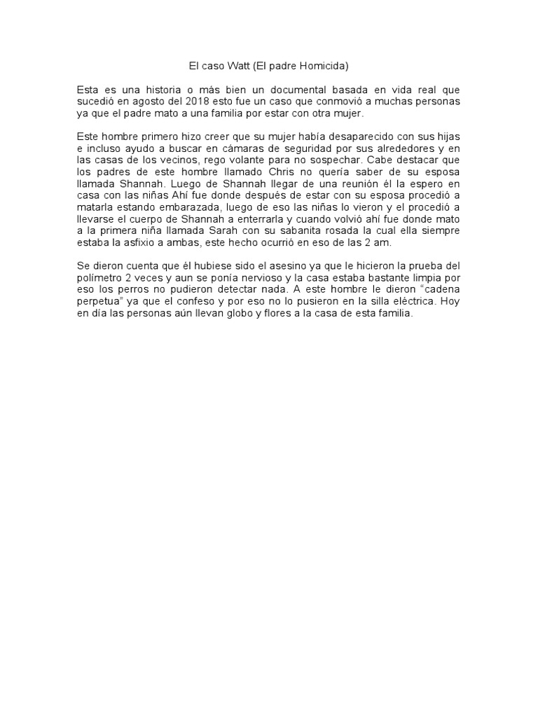 El Caso Watts | PDF