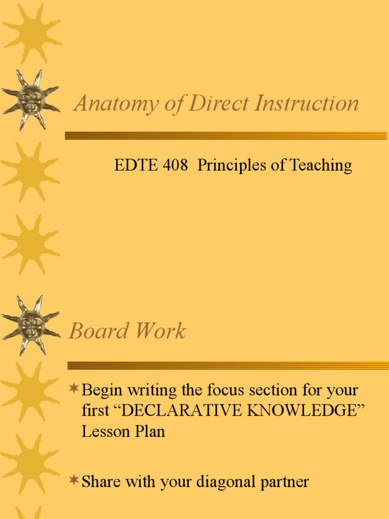 Anatomy of Direct Instruction | PDF | Teachers | Learning