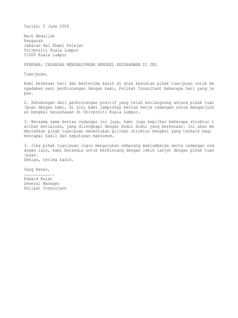 Surat Proposal | PDF