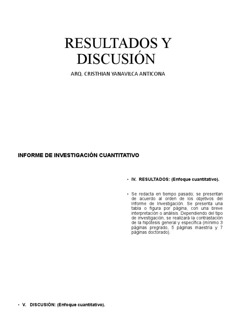 Resultados y Discusión Tesis | PDF