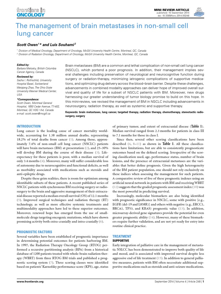 Articulo Cilliani 3ra Historia | PDF | Brain Tumor | Non Small Cell ...
