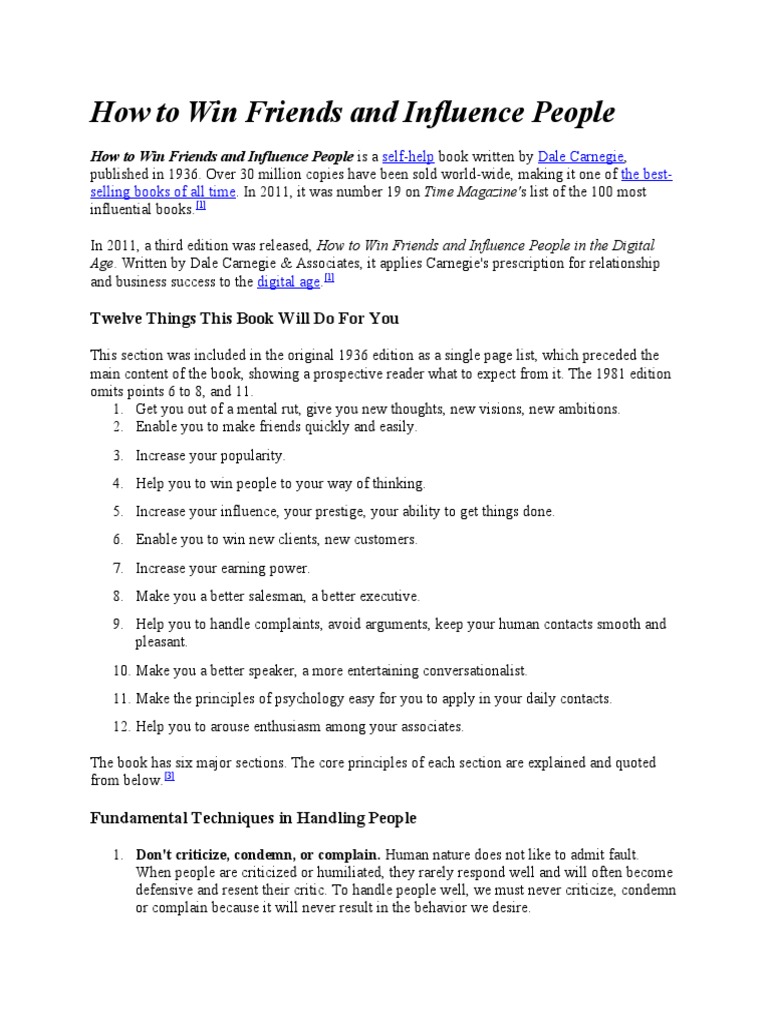 Free PDF: How to Win Friends | PDF | Books