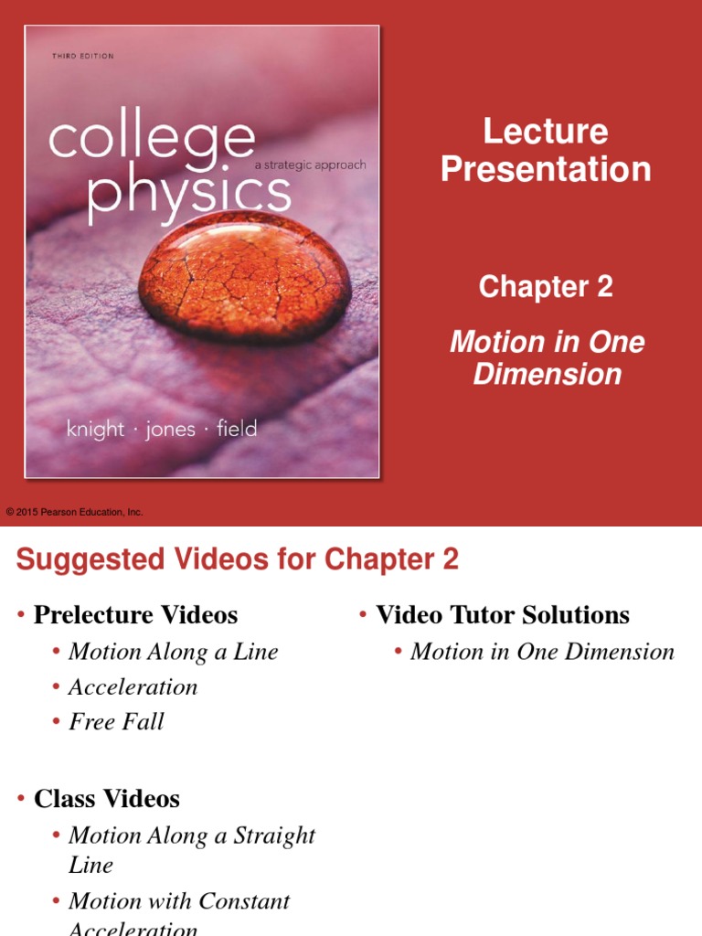 Presentation: Motion in One Dimension | PDF | Velocity | Acceleration