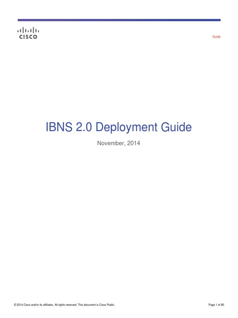 Ibns 20 Deployment Guide November 2014 Guide Compress | PDF | Radius ...