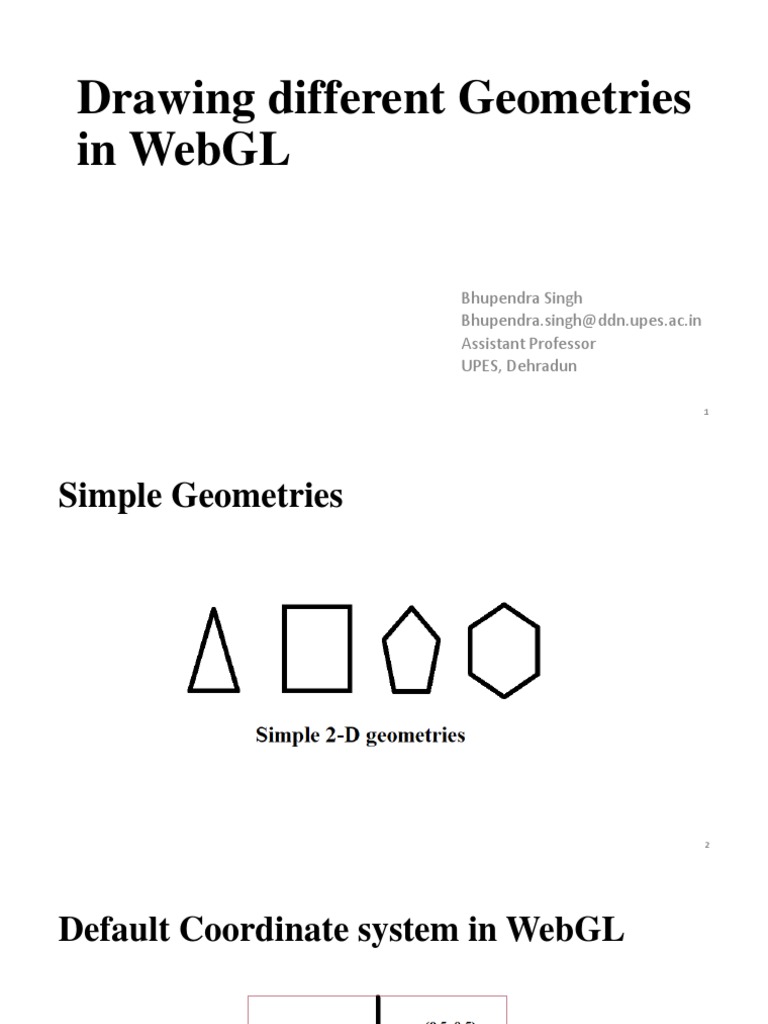 4 Coding Geometries in WebGL | PDF | Vertex (Geometry) | Web Gl
