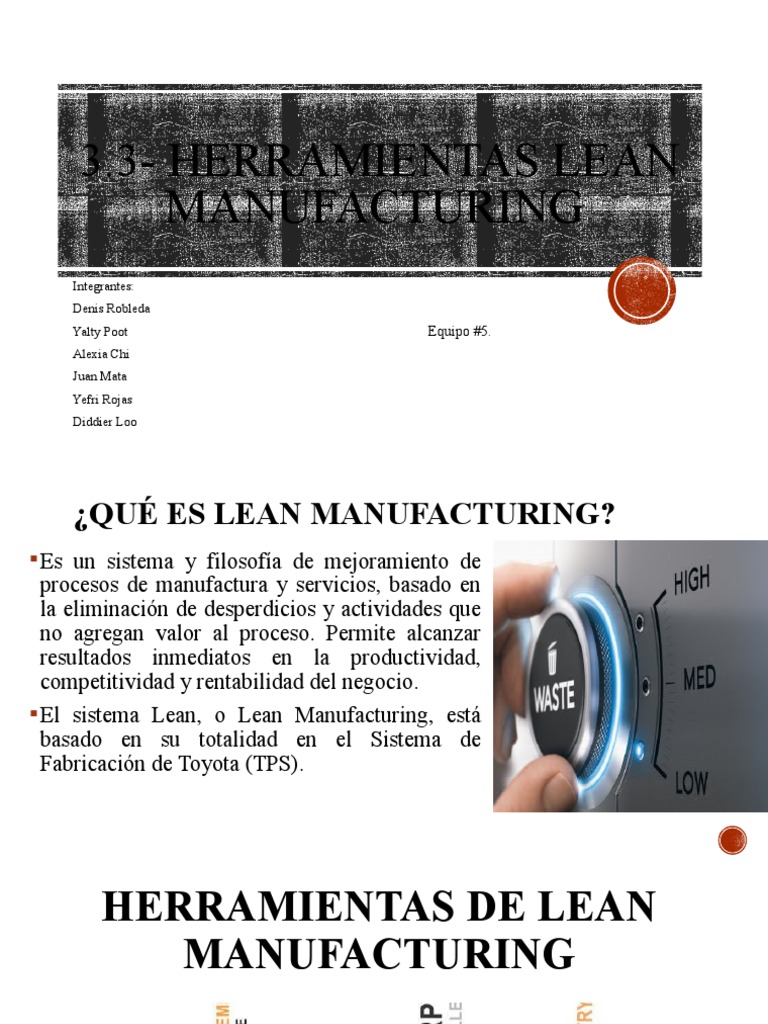 3.3 Herramientas de Lean Manufacturing | Descargar gratis PDF | Lean Manufacturing | Calidad ...