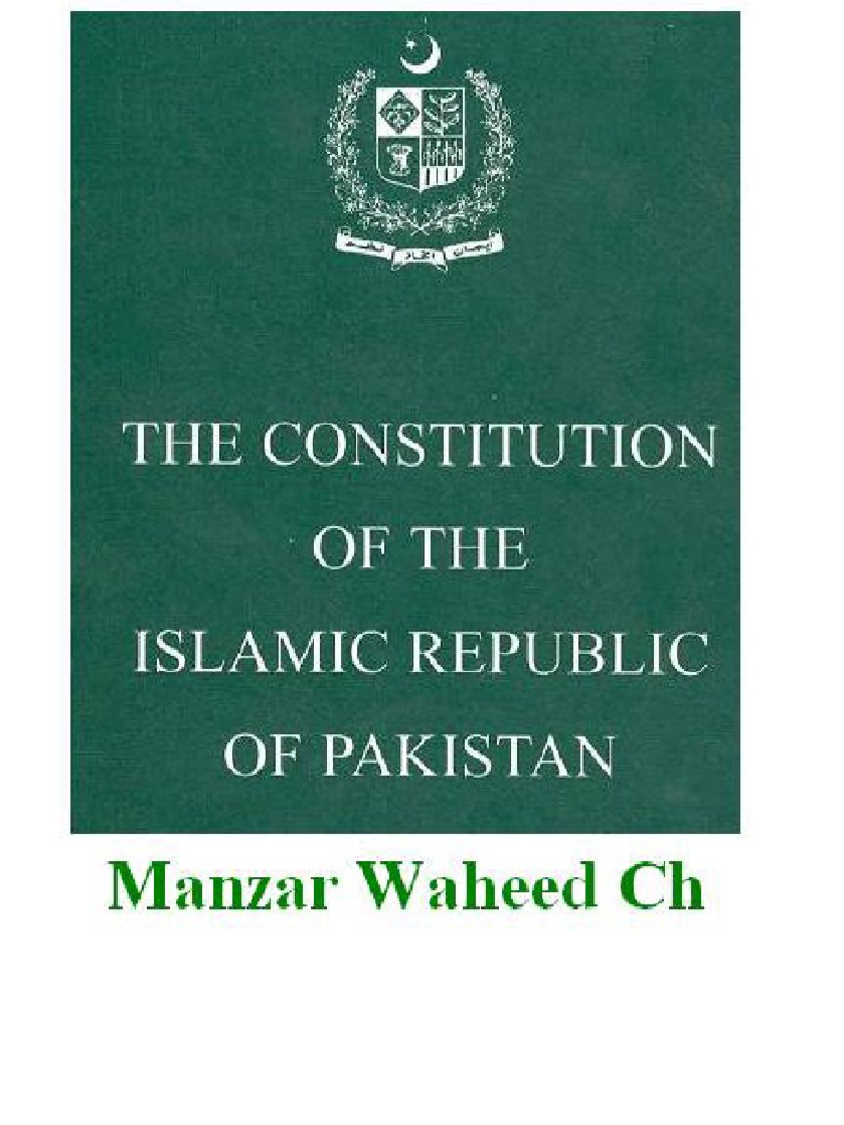 The Constitution of Pakistan 1973 Part 01 | PDF
