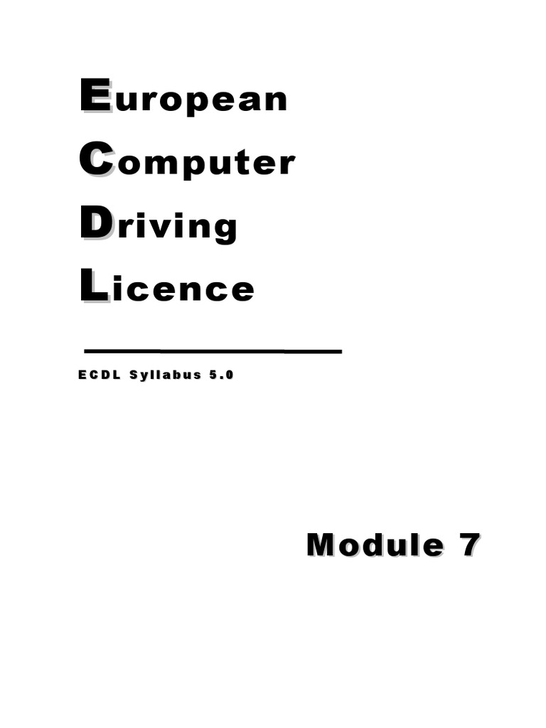 ECDL v5 Module 7 Print | PDF | World Wide Web | Internet & Web