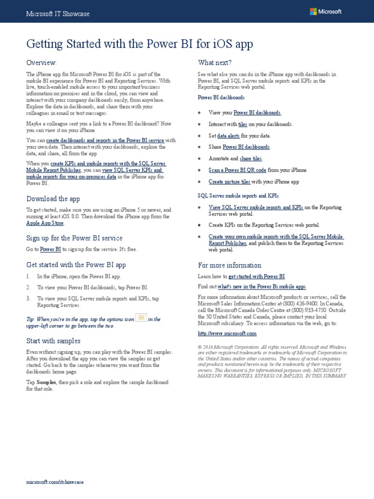 6622 - Getting-started-with-the-Power-BI-for-iOS App - WSG | PDF | Ios ...