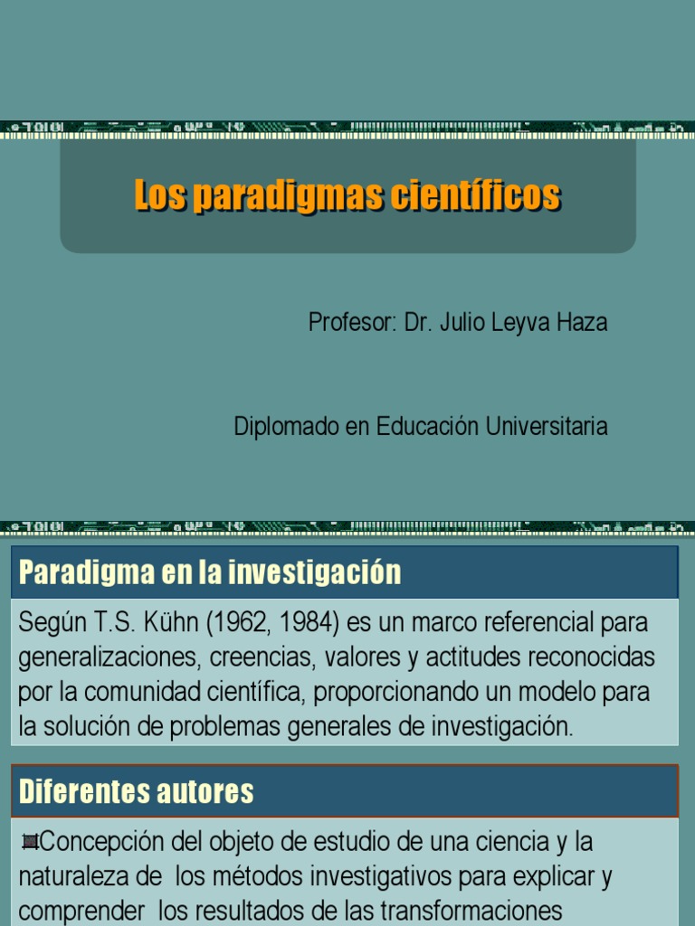 02 Los Paradigmas Científicos (Adecuado) | PDF | Paradigma | Conocimiento