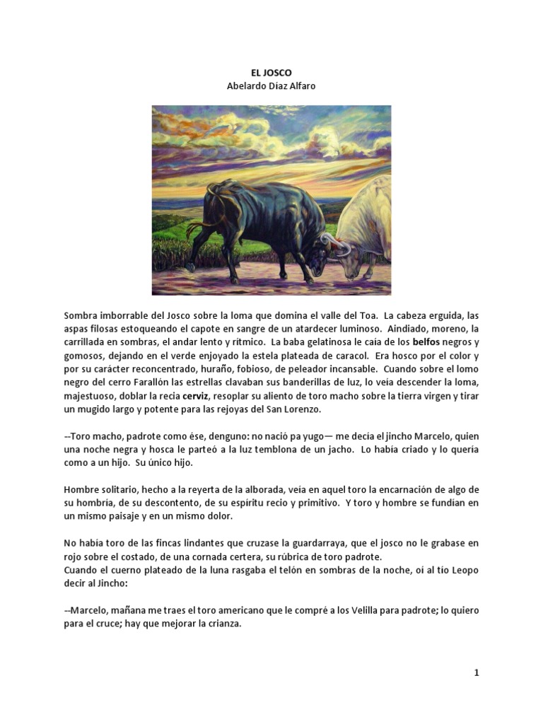 El Josco: Toro y Hombre en Lucha | PDF | Animales y humanos | Naturaleza