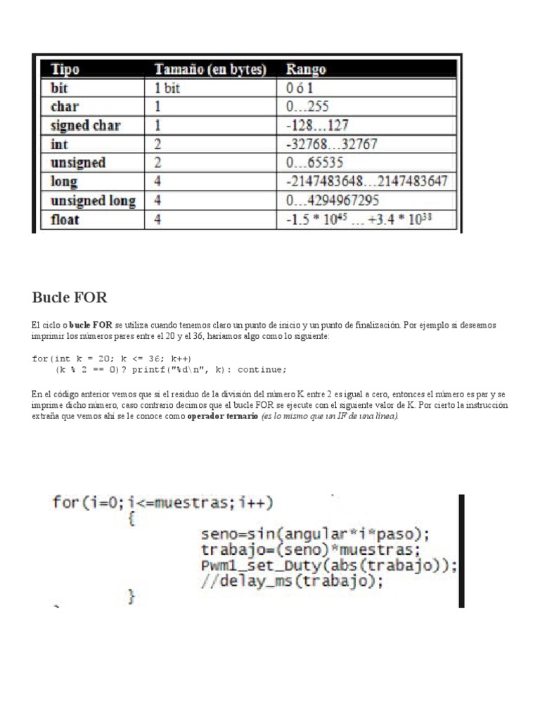 Tipos de Bucles en Programación: FOR, WHILE, DO WHILE | PDF | Métodos y ...