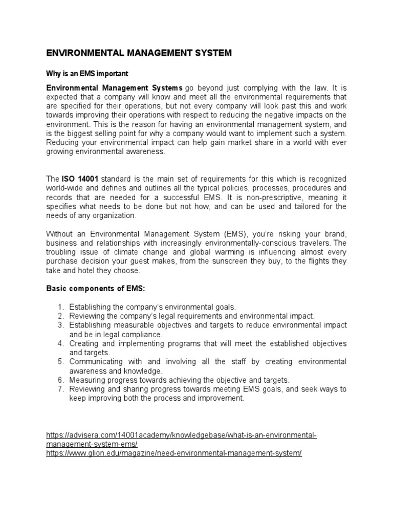 Environmental MGMT System | PDF | Business | Finance & Money Management