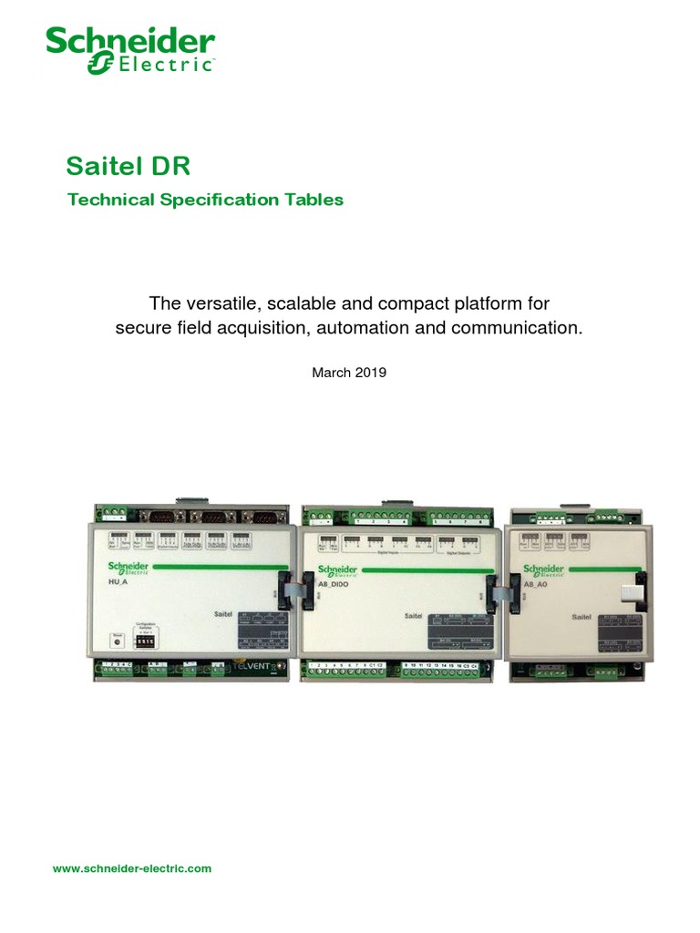 Technical Specifications Saitel DR-EN-Rev3.3 | PDF | Electromagnetic Compatibility | Power Supply