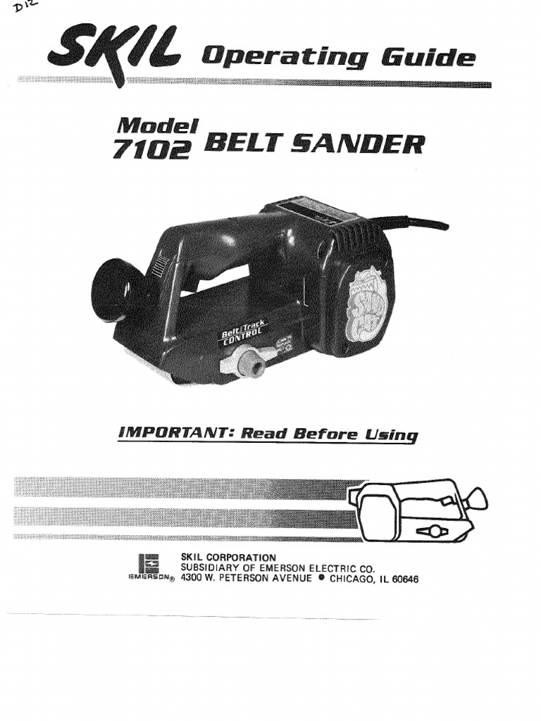 Skil "SandCat" 7102 Belt Sander | PDF