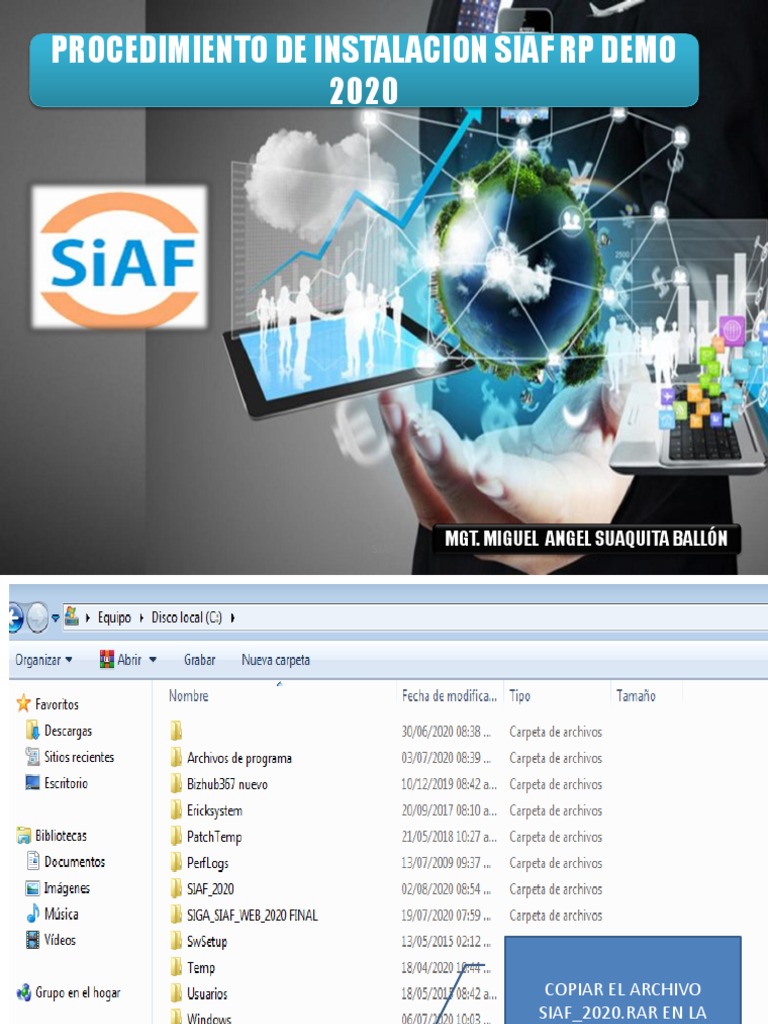 Manual de Instalacion Siaf RP 2020 | PDF