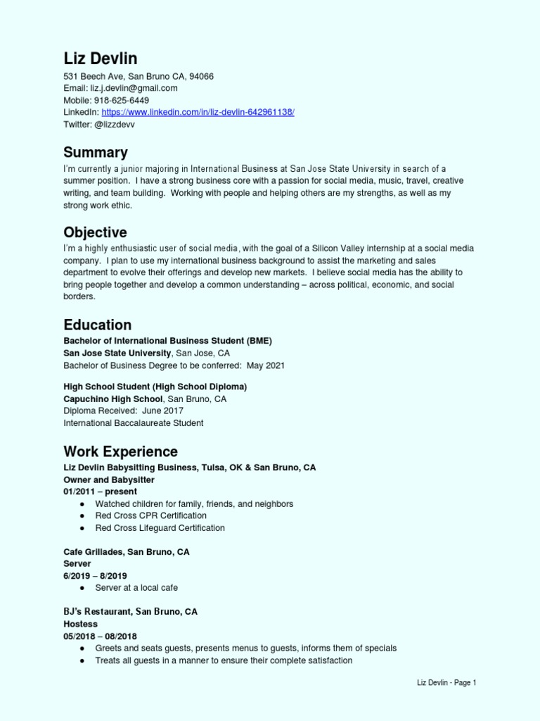 Liz Devlin Resume 201909 Final | PDF | Schools | Further Education