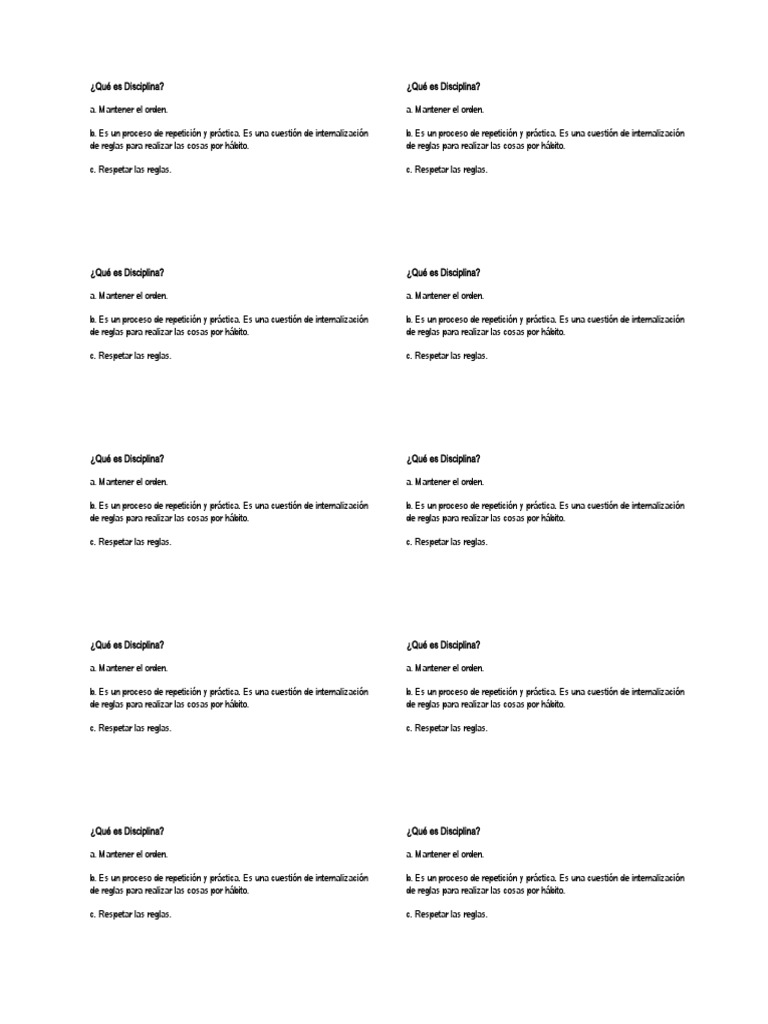 Definición de Disciplina: Claves y Conceptos | PDF