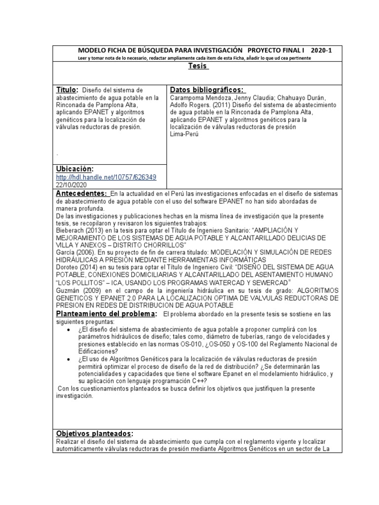 Fichas Hans Paredes | PDF | Algoritmo genético | Diseño