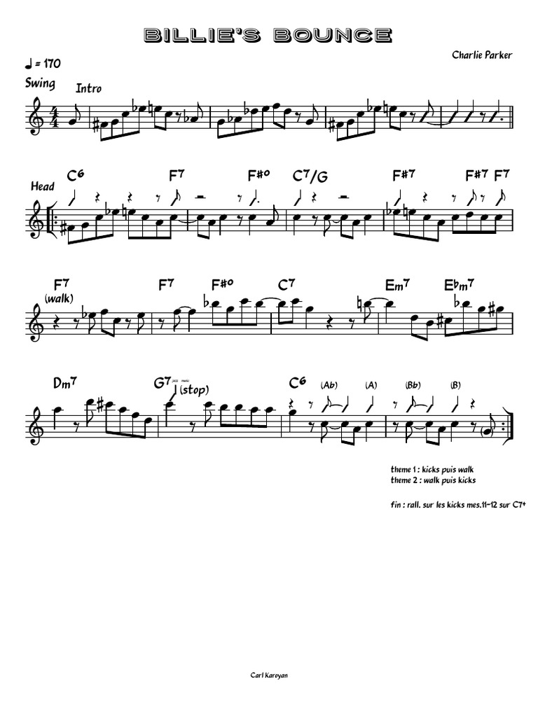 Billie'S - Bounce Arrangement 8oct | PDF