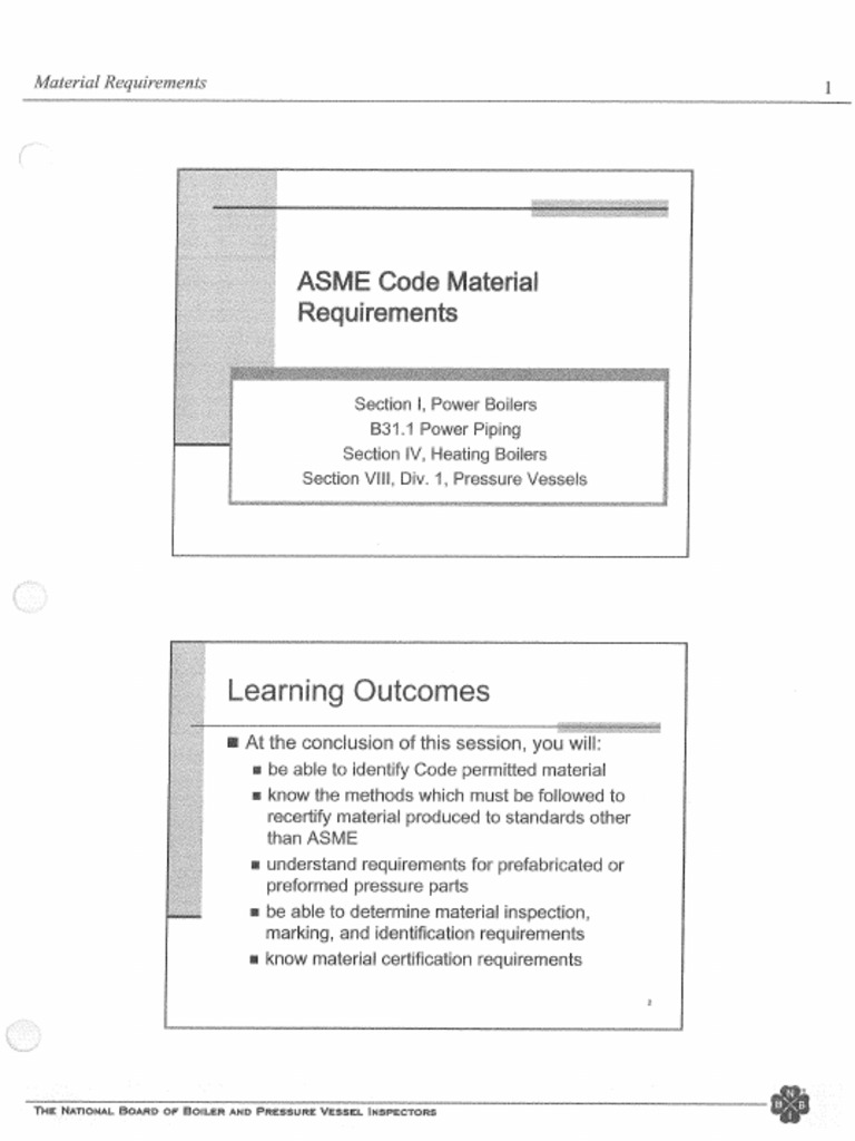 Asme Code Material | PDF