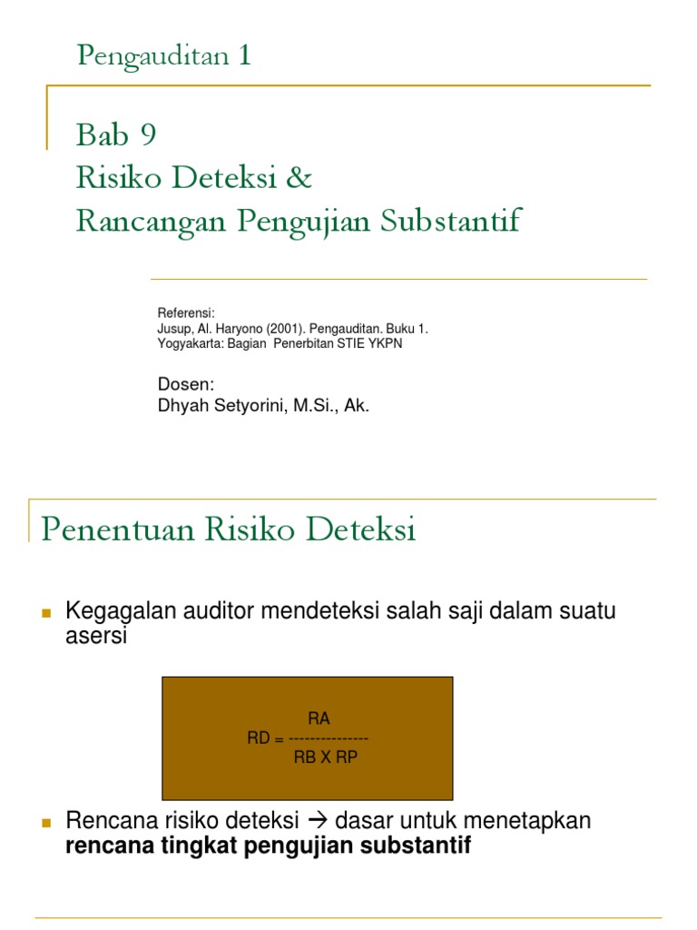 Risiko Deteksi & Pengujian Substantif | PDF