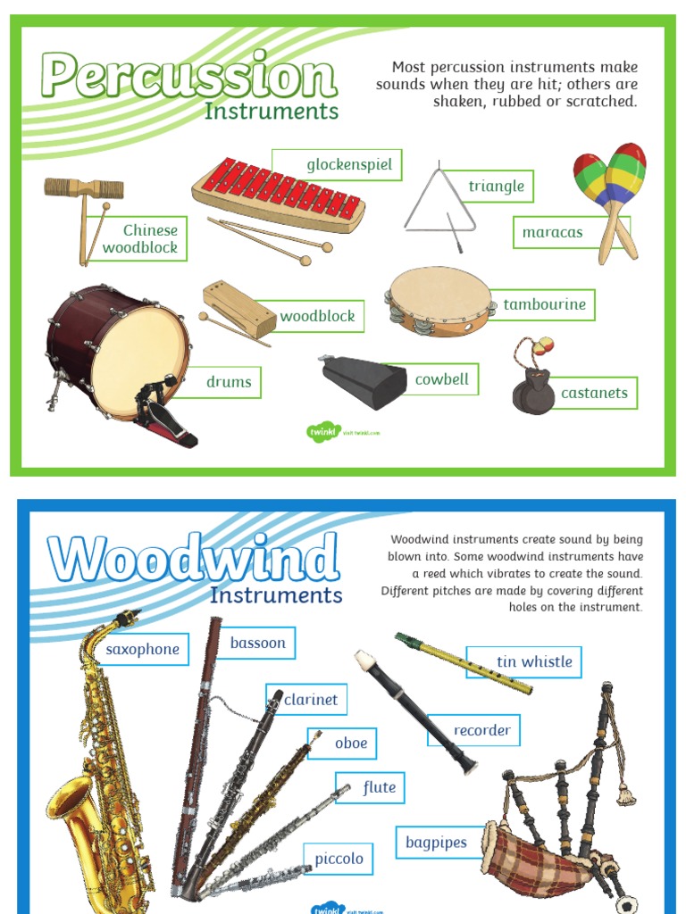 Families of Music Instruments | PDF | Musical Instruments | Woodwind ...