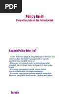 Template Penulisan Policy Brief IPB | PDF