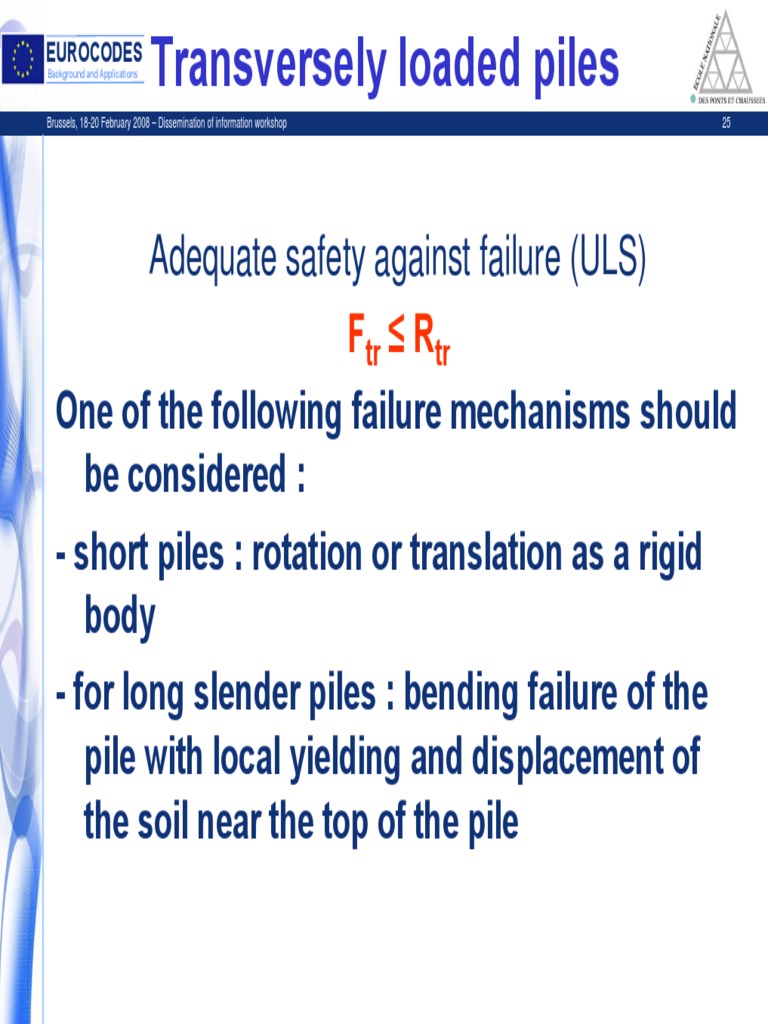 Transversely Loaded Piles: Adequate Safety Against Failure (ULS) | PDF
