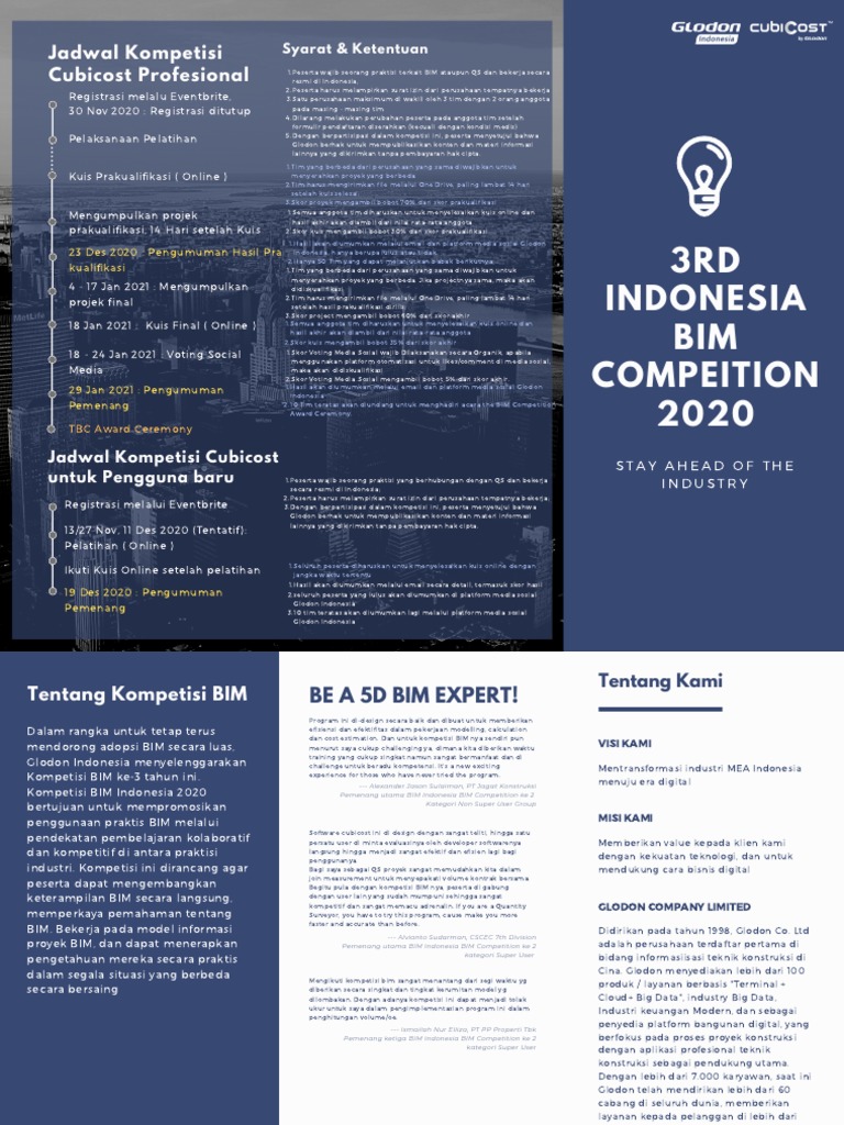 BIM Competition Tri-Fold Brochure PDF | PDF