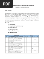 SWBL 5.-Supervised-Industry-Training-Evaluation-Form | PDF | Evaluation | Behavioural Sciences