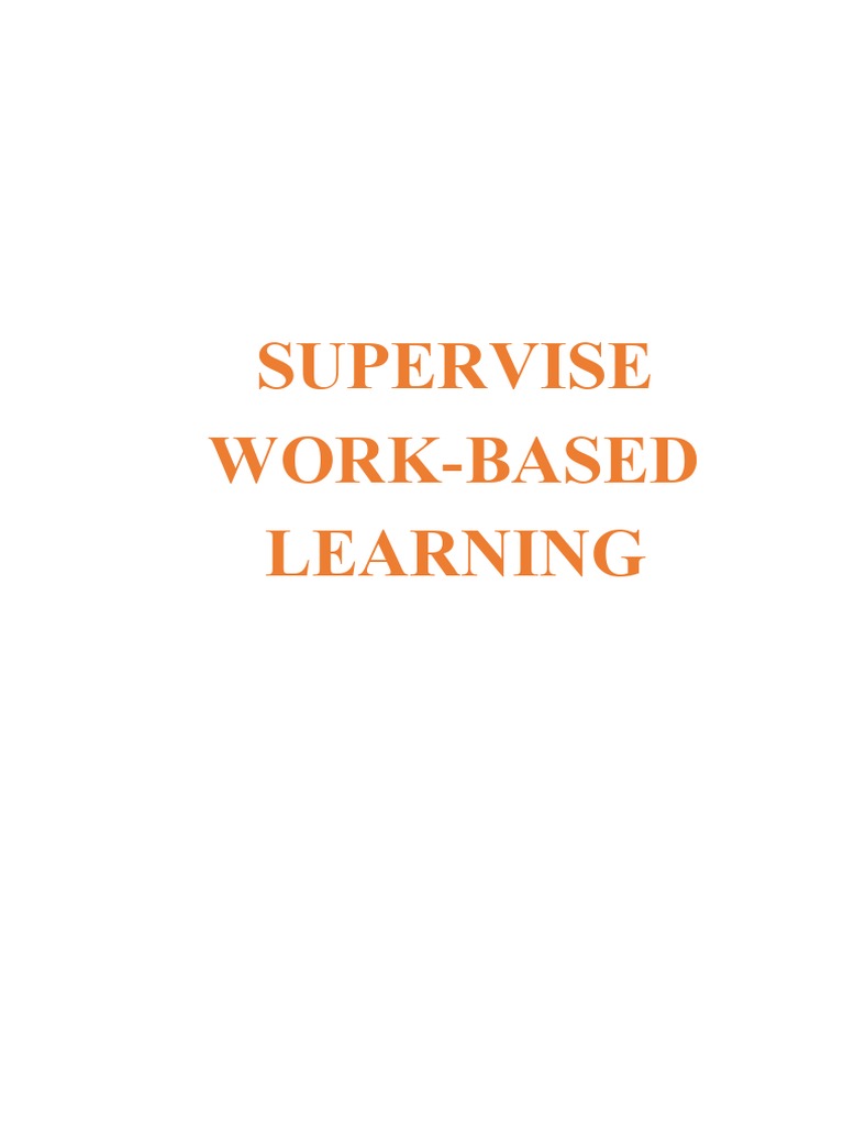 Supervise Work-Based Learning | PDF | Computer Network | Occupational ...