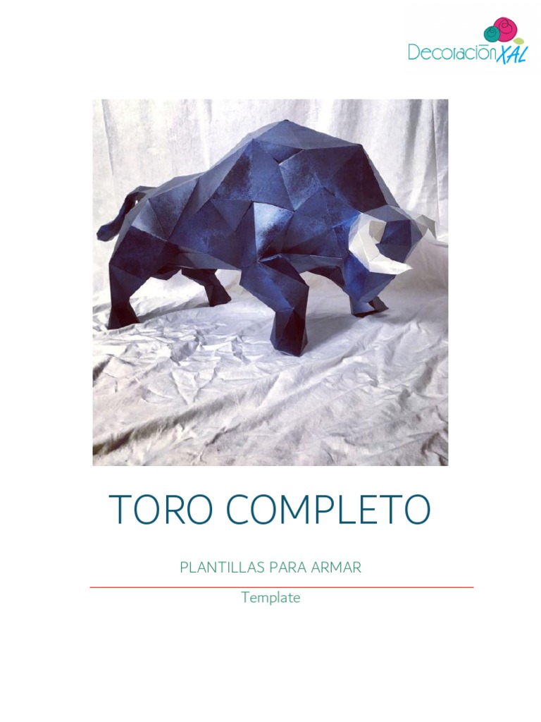 Plantilla PDF para armar toro papercraft | PDF