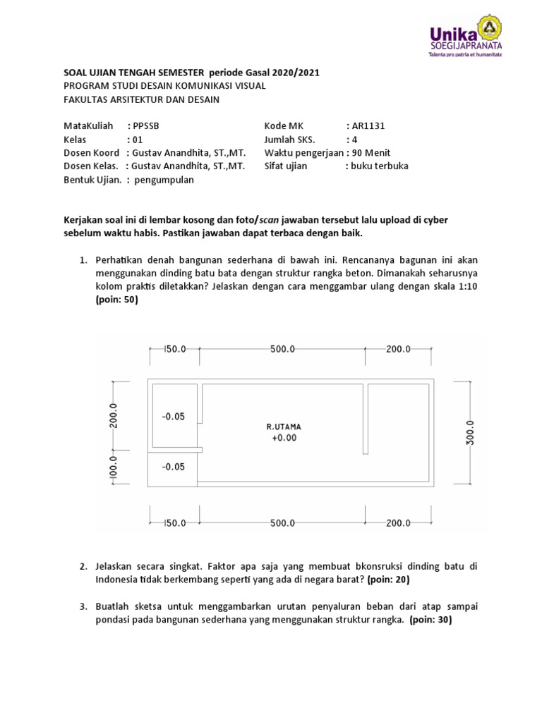 Format Soal UTS G1 2021 | PDF