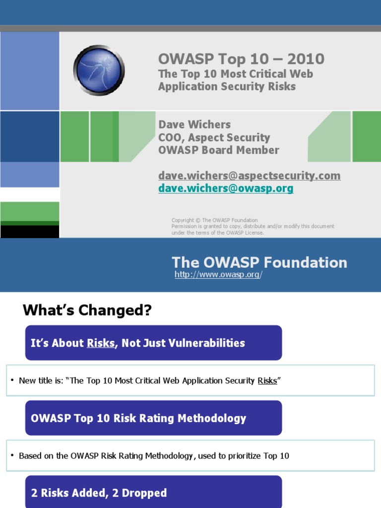 OWASP - Top - 10 - 2010 Presentation | PDF | Transport Layer Security ...