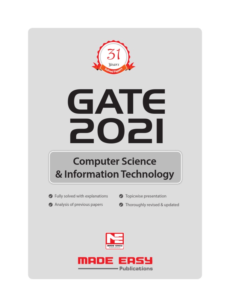 Gate 2021: Computer Science & Information Technology | PDF | Books | Cognitive Science