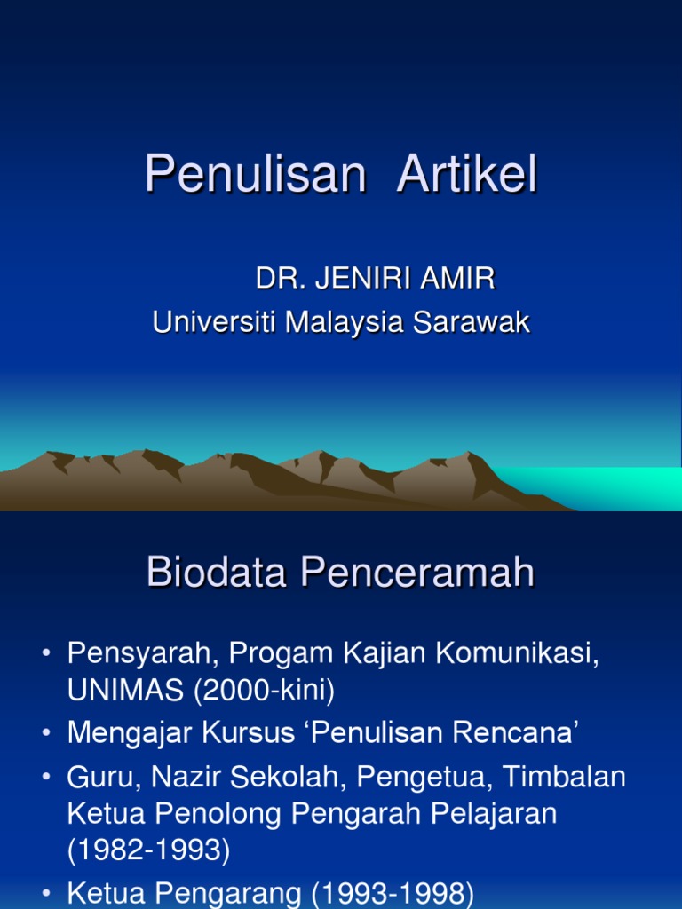DR Jeniri Teknik Penulisan Rencana | PDF