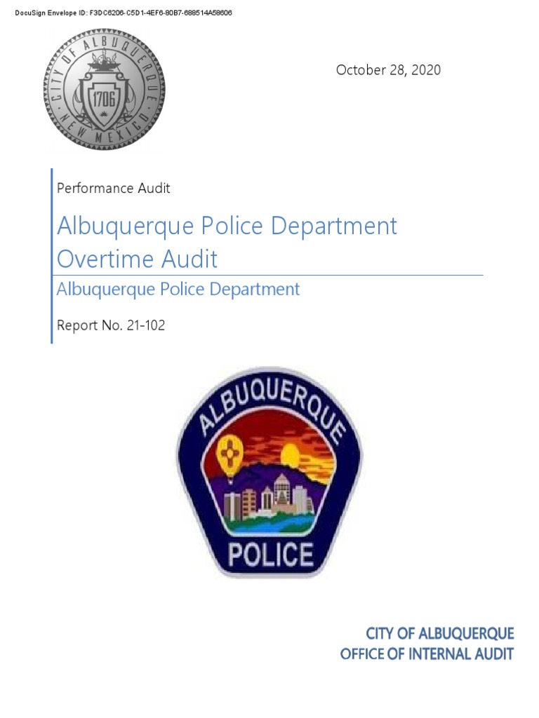 APD Overtime Audit Report | PDF | Albuquerque Police Department | Overtime
