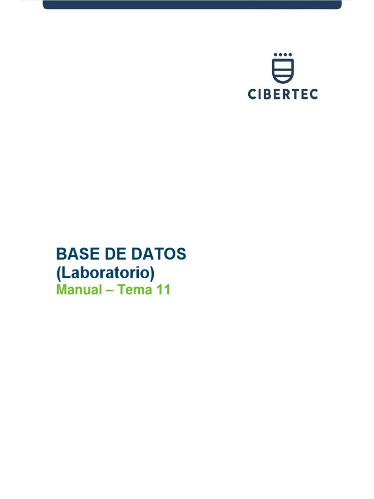(2349) WS Base de Datos - Laboratorio Tema 11 | PDF | SQL | Servidor SQL de Microsoft