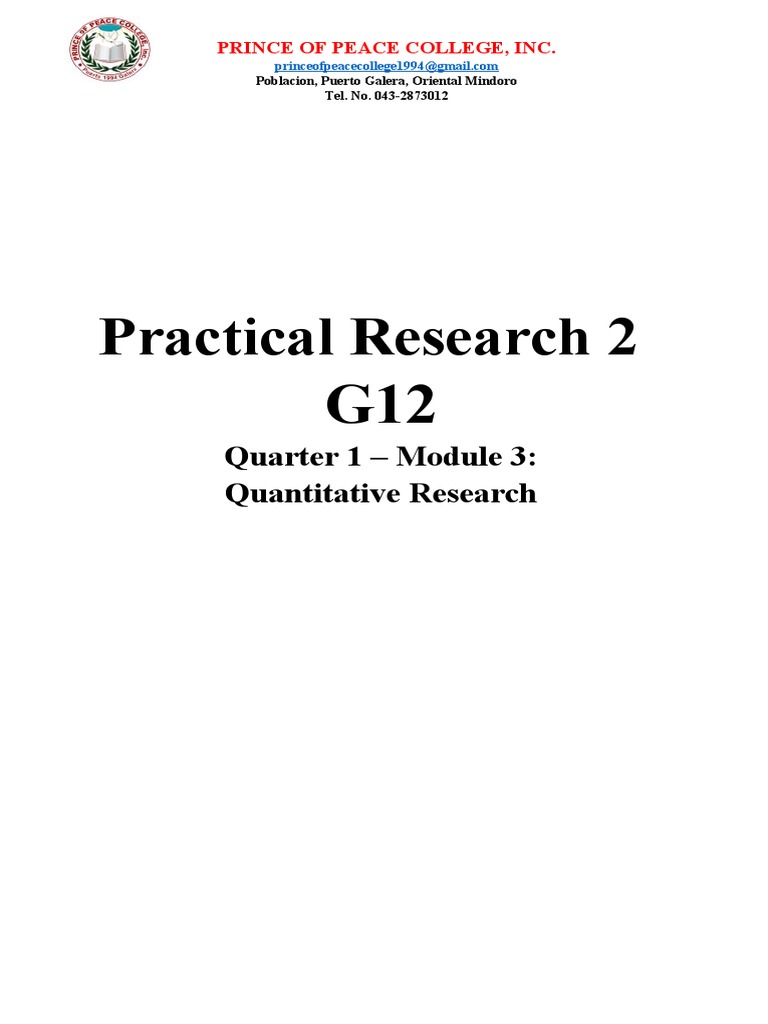 Practical Research 2 Module 3 | Download Free PDF | Experiment ...