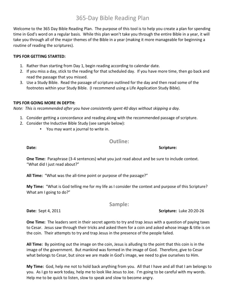 Bible Study Plan For Web Complete | PDF | Epistle To The Colossians | Bible