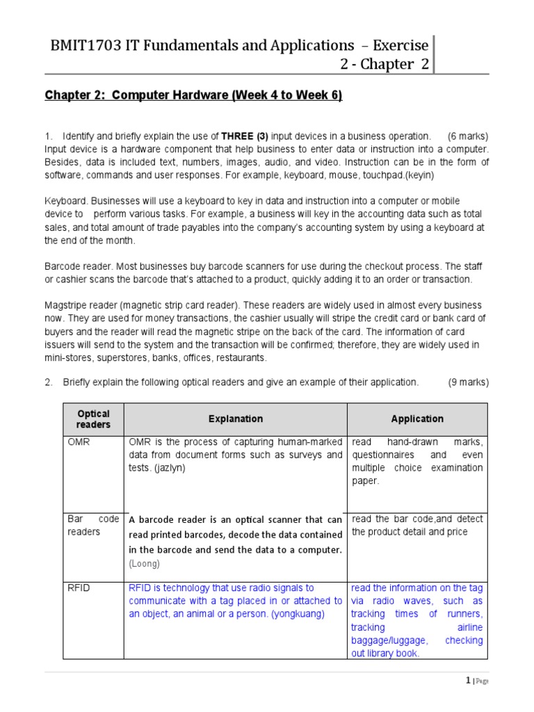 Exercise 2Q - Chapter 2 | PDF | Barcode | Computer Data Storage