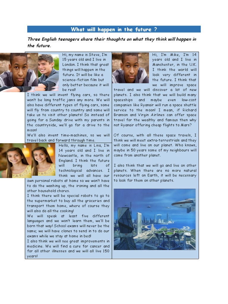 Zwhat Will Happen in The Future Conversation Topics Dialogs Debating ...