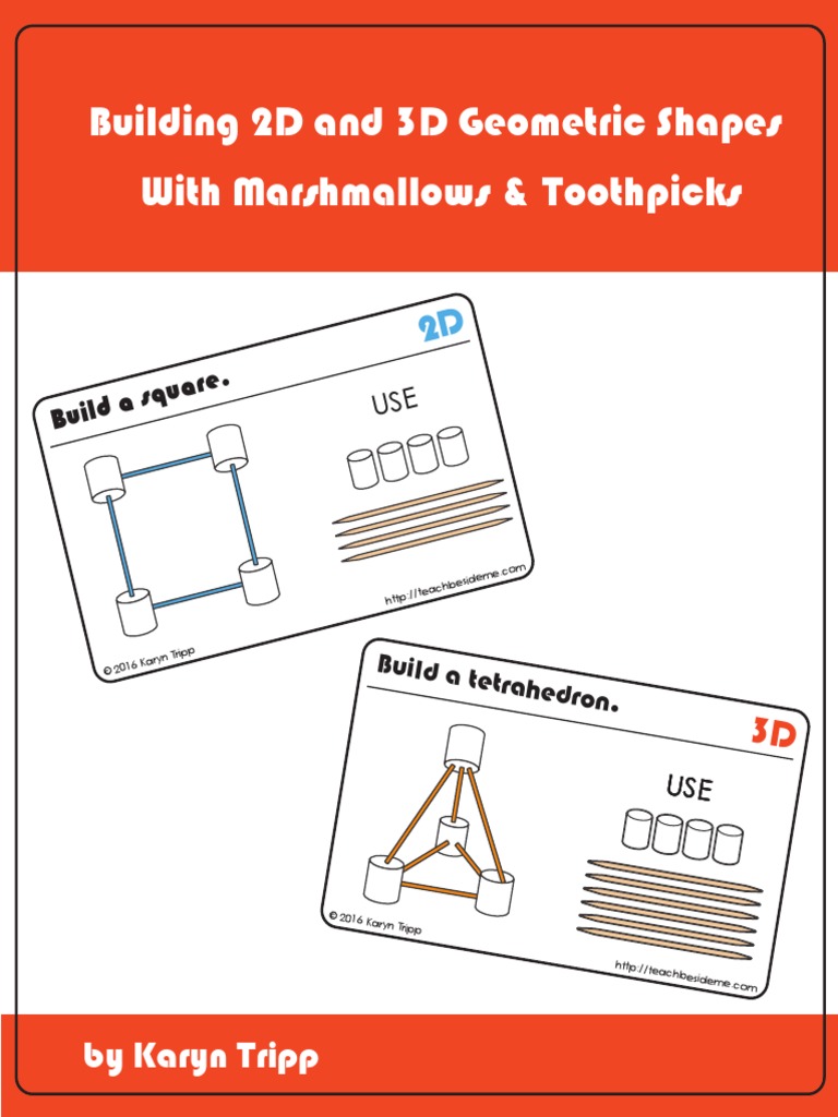 Building 2D and 3D Geometric Shapes With Marshmallows & Toothpicks ...