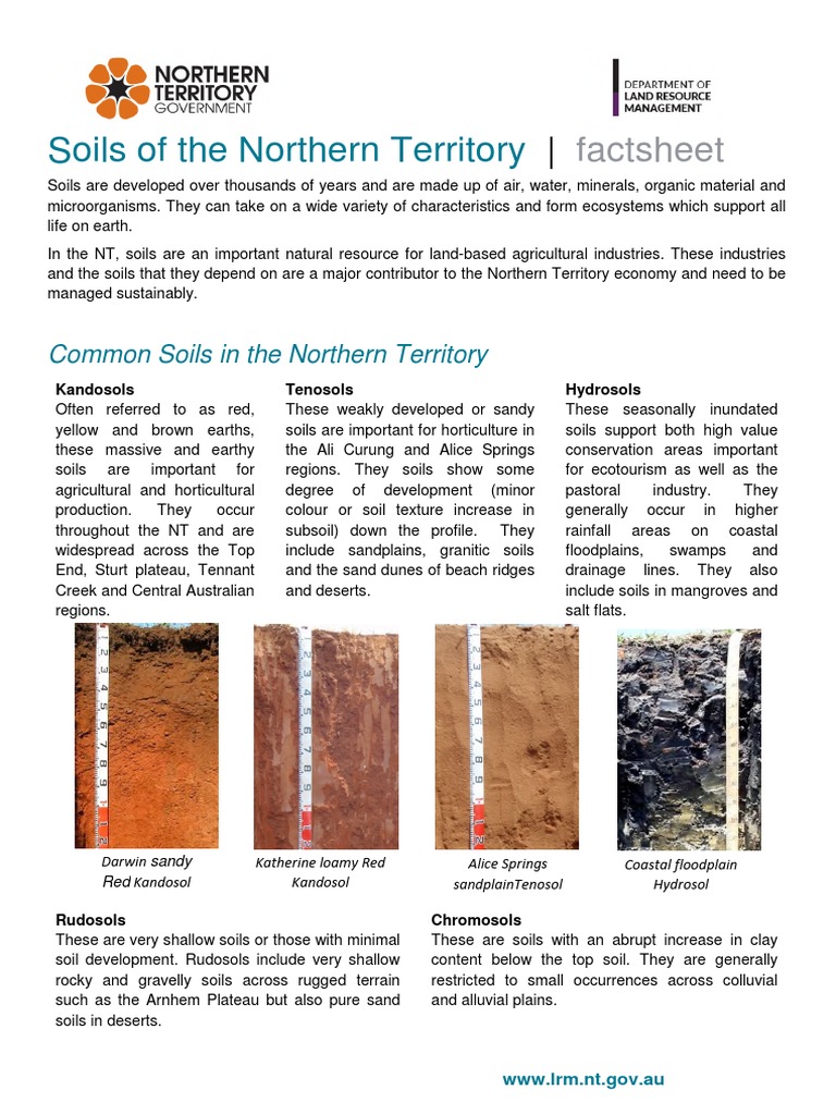 Soils of The Northern Territory: Factsheet | PDF | Soil | Soil Science