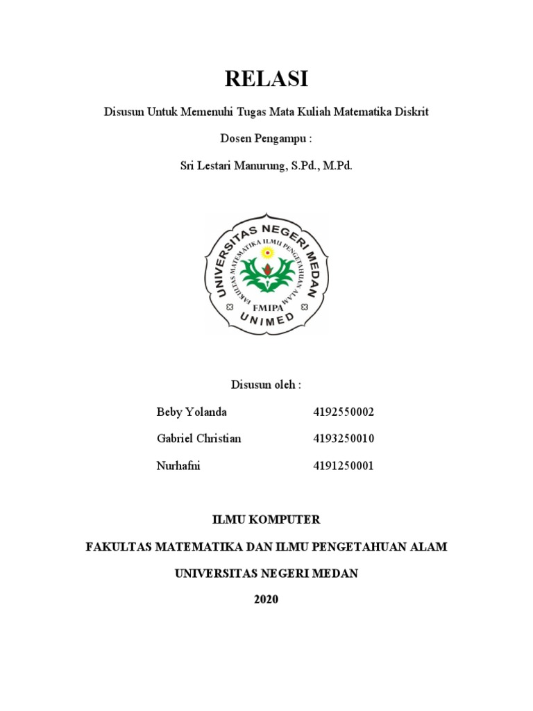 Sifat dan Representasi Relasi Matematika | PDF | Metode & Bahan Ajar