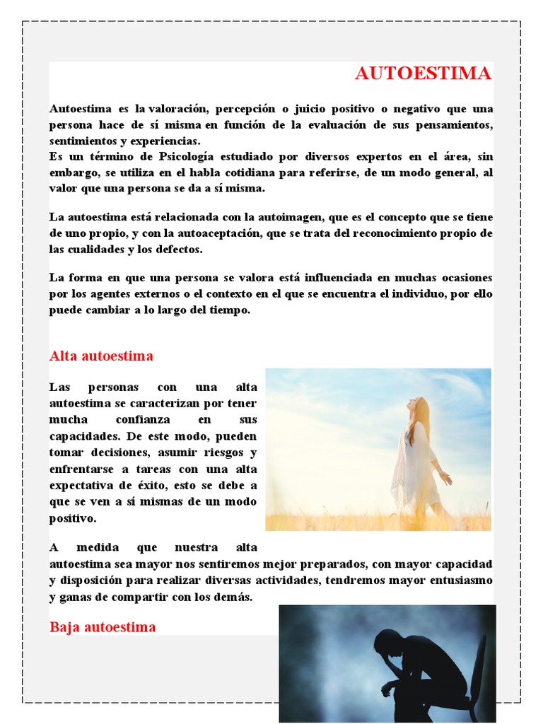 AUTOESTIMA | PDF | Autoestima | Sicología